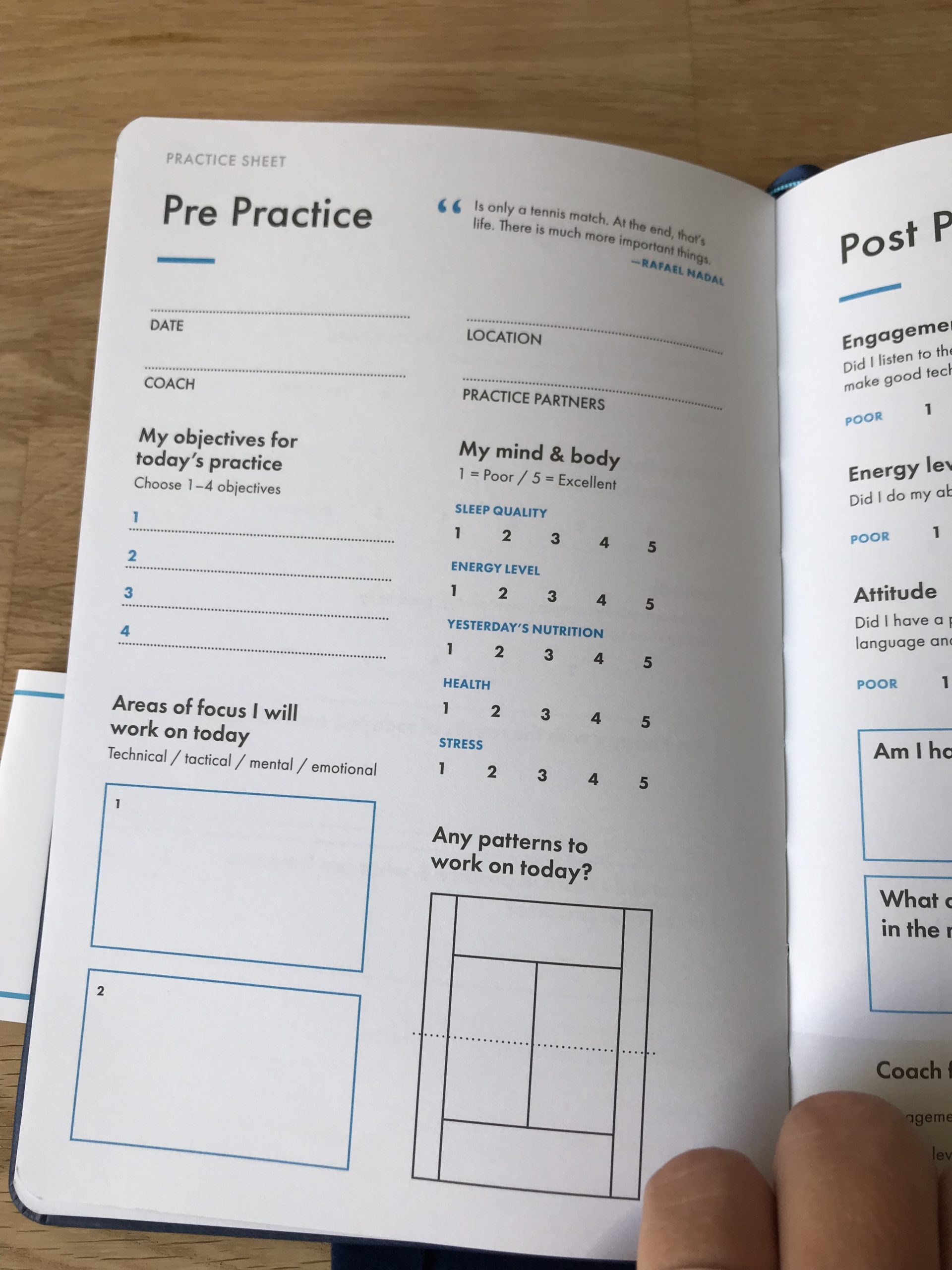 Functional Tennis Practice Journal - Tennisnerd.net