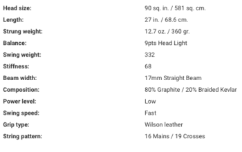 Wilson Pro Staff Tour 90 Review - Tennisnerd.net