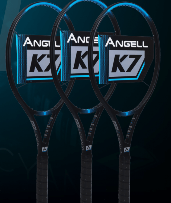 Angell K7 Racquets 2021 - Tennisnerd.net - New Angell K7 Cyan