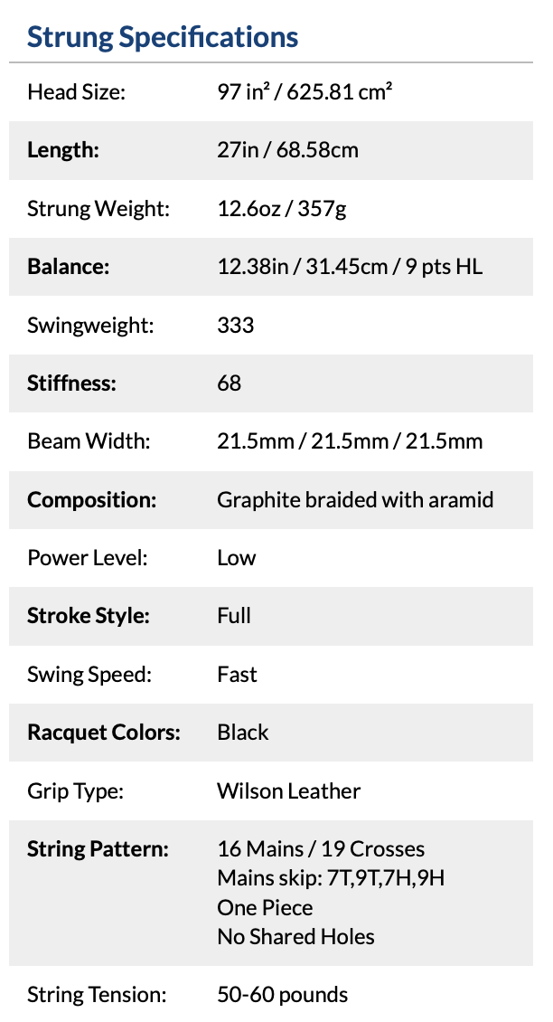 Wilson Pro Staff RF97 Autograph vs Yonex VCORE Pro 97 H